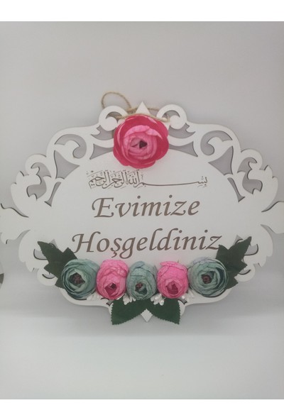 Özcan Tasarım Ahşap Kapı Süsü - Evimize Hoşgeldiniz Özcan Tasarım Ahşap Kapı Süsü - Evimize Hoşgeldiniz