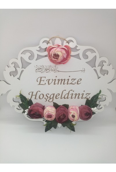 Özcan Tasarım Ahşap Kapı Süsü - Evimize Hoşgeldiniz Özcan Tasarım Ahşap Kapı Süsü - Evimize Hoşgeldiniz