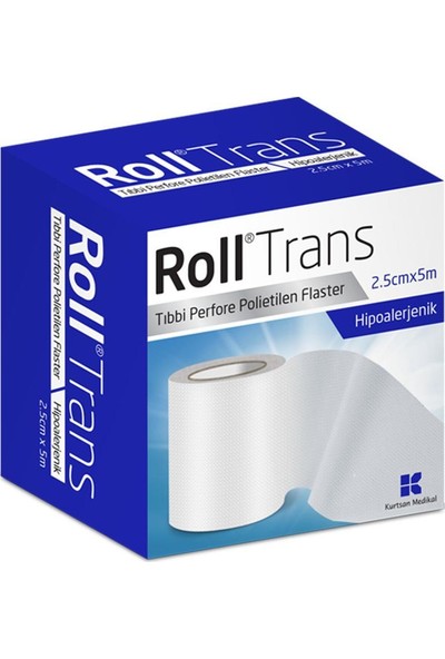 Roll Trans Şeffaf Perfore Polietilen Flaster 2.5Cm X 5M Roll Trans Şeffaf Perfore Polietilen Flaster 2.5Cm X 5M