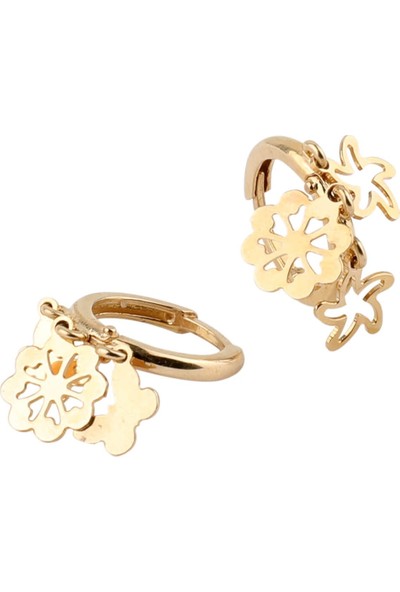 Alyanaklar Çiçekli Figür Küpe