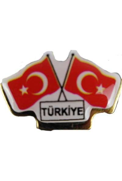 Vatan Ikili Bayraklı Rozet VT628