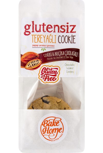 Glutensiz Cevizli - Çikolatalı Cookie 80 gr Glutensiz Cevizli - Çikolatalı Cookie 80 gr