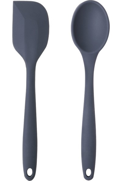 Zuzu Made 2 Parça Yanmaz Silikon Yassı Spatula + Kaşık Seti - 2'li Kaşık ve Yassı Spatula Zuzu Made 2 Parça Yanmaz Silikon Yassı Spatula + Kaşık Seti - 2'li Kaşık ve Yassı Spatula