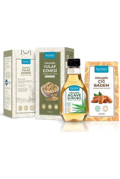 TheLifeCo Thelifeco Organik Yulaf Ezmesi + Organik Çiğ Badem + Organik Agave Şurubu TheLifeCo Thelifeco Organik Yulaf Ezmesi + Organik Çiğ Badem + Organik Agave Şurubu