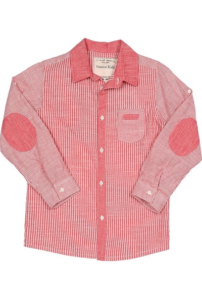 Nanica N9334-BOR Çizgili Garnili Uzun Kol -Bordo