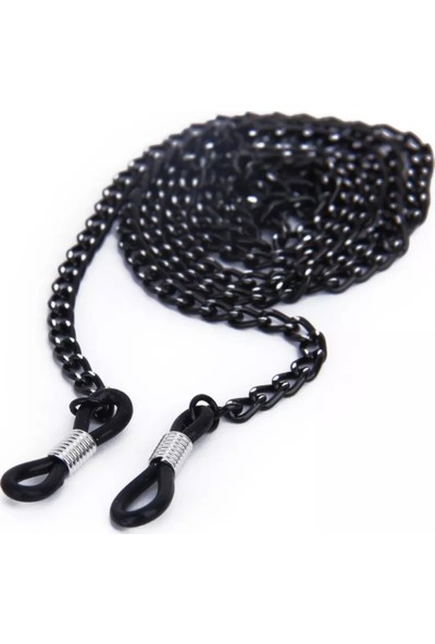 Platin Hediyelik Kadın 1 mm Siyah Düz Zincir Güneş Gözlüğü Zinciri Gözlük Ipi Askısı Aksesuarı Platin Hediyelik Kadın 1 mm Siyah Düz Zincir Güneş Gözlüğü Zinciri Gözlük Ipi Askısı Aksesuarı