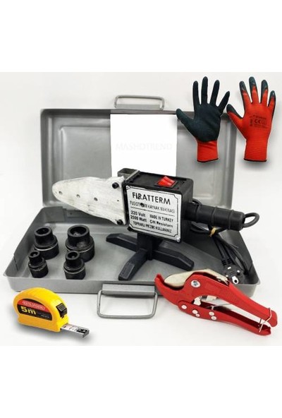 Fıratterm Kaynak Makinesi + Metre + Iş Eldiveni - Pvc Plastik Boru 2500W Çantalı Kaynak Makinası Fıratterm Kaynak Makinesi + Metre + Iş Eldiveni - Pvc Plastik Boru 2500W Çantalı Kaynak Makinası