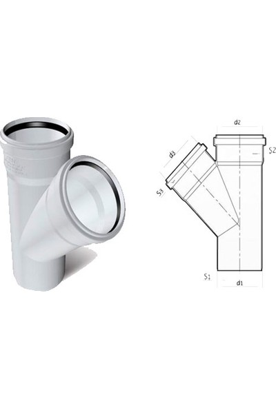 Fırat Pvc Tek Çatal 125X125 Fırat Pvc Tek Çatal 125X125