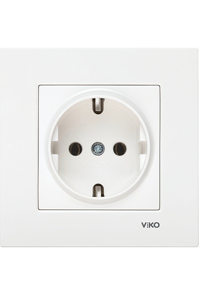 Viko Karre Beyaz Topraklı Priz