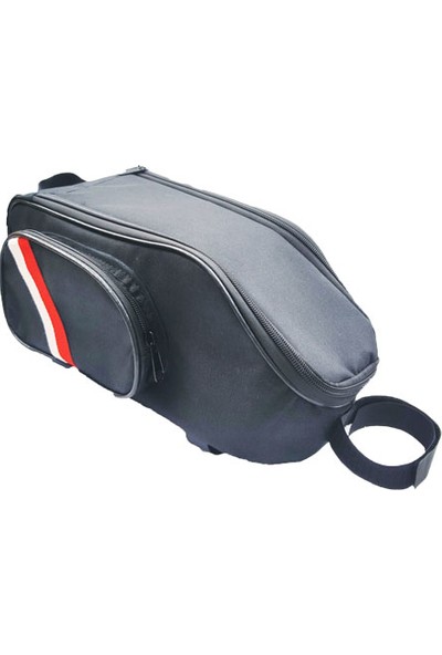 Carneil Siyah Bisiklet Gidon Arka Sele 3 Gözlü Reflektörlü Toparlayıcı Çanta