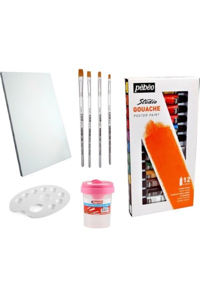 Pebeo Guaj Boya Seti Tuval Ipek Fırçalı 25 x 35 cm Pebeo Guaj Boya Seti Tuval Ipek Fırçalı 25 x 35 cm