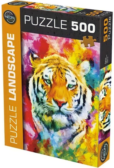 Neon Puzzle Kaplan 500 Parça Puzzle 48X34 Neon Puzzle Kaplan 500 Parça Puzzle 48X34