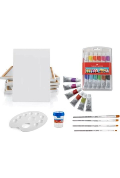 Faber-Castell Guaj Boya Seti 12'li + Tuval 35 x 50 cm Faber-Castell Guaj Boya Seti 12'li + Tuval 35 x 50 cm