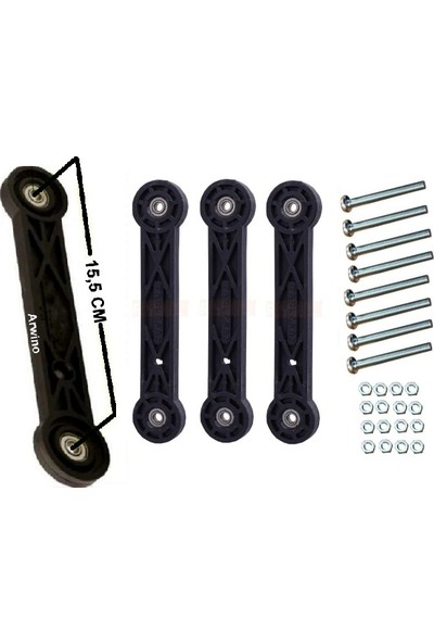 Arwino Iki Somun Arası 15,5 cm Siyah Beşik Sallama Aparatı