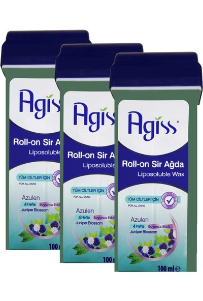 Agiss Roll-On Sir Ağda Azulen Tüm Ciltler 100 ml x 3 Adet Agiss Roll-On Sir Ağda Azulen Tüm Ciltler 100 ml x 3 Adet