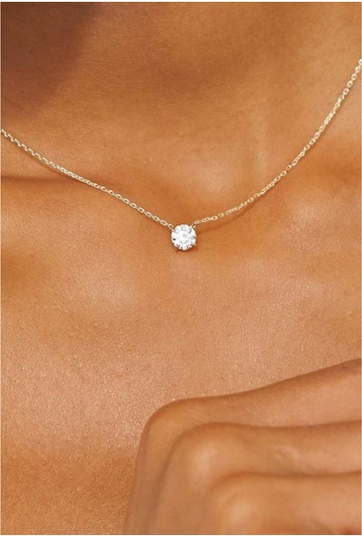 Laboratuvar Pırlantası 0.75 Carat Tektaş Kolye Laboratuvar Pırlantası 0.75 Carat Tektaş Kolye