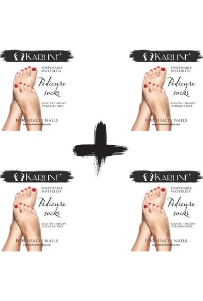 Karline 4'lü Pedikür Çorabı Karline