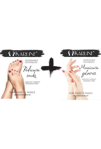 Karline Manikür Eldiveni ve Pedikür Çorabı Seti Karline Karline Manikür Eldiveni ve Pedikür Çorabı Seti Karline