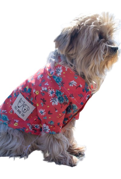 Oli And Lui Red Blossom Köpek Gömleği Oli And Lui Red Blossom Köpek Gömleği