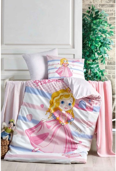 Kristal Ranforce Bebek Nevresim Takımı - Pembe Kristal Ranforce Bebek Nevresim Takımı - Pembe