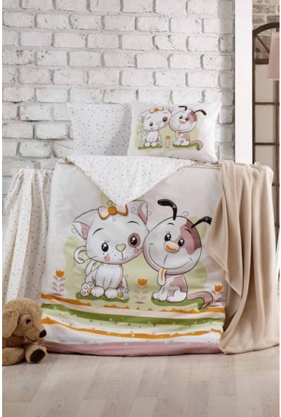 Kristal Besties Ranforce Bebek Nevresim Takımı - Vizon Kristal Besties Ranforce Bebek Nevresim Takımı - Vizon