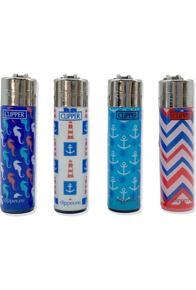 Clipper Deniz Figürlü Çakmaklar 4lü Set