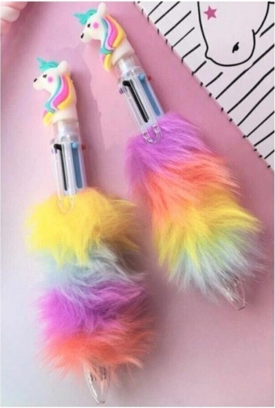 Mikro Unicorn Başlıklı Pelüş Tükenmez Kalem 6 Renk Mikro Unicorn Başlıklı Pelüş Tükenmez Kalem 6 Renk