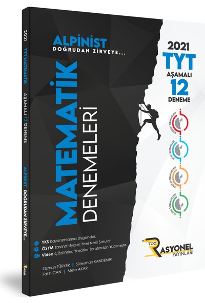 Rasyonel Yayınları 2021 Tyt Matematik Alpinist Aşamalı 12'li Deneme