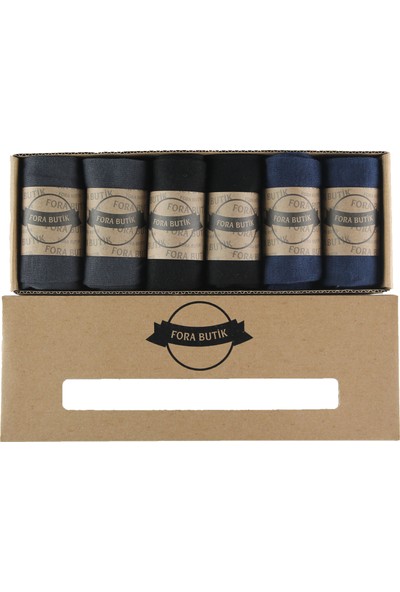 Fora Butik 3 Renk Erkek Premium Bambu Çorap 6'lı Fora Butik 3 Renk Erkek Premium Bambu Çorap 6'lı