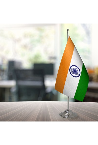 Özgüvenal Hindistan Masa Bayrağı Direksiz 15 x 22,5 cm