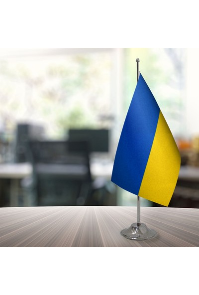 Özgüvenal Ukrayna Masa Bayrağı Direksiz 15 x 22,5 cm