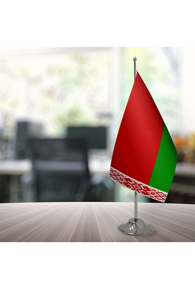 Özgüvenal Belarus Masa Bayrağı Direksiz 15 x 22,5 cm