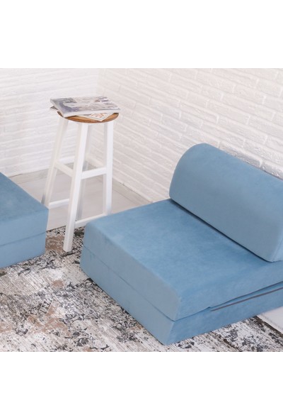 Homedius Magic Tek Kişilik Katlanır Yataklı Koltuk - Açık Mavi