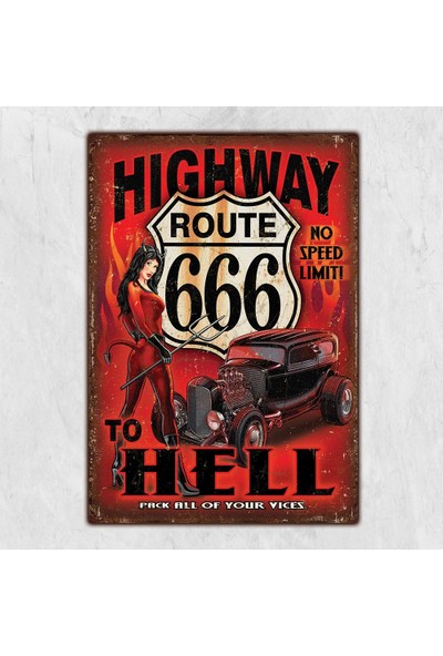 Hobi Tuning Dekortatif Retro Metal Plaka 30X20 cm Hobi Tuning Dekortatif Retro Metal Plaka 30X20 cm