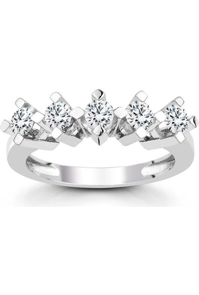 Emel Pırlanta 0.75 Ct. Pırlanta Beştaş Alyans