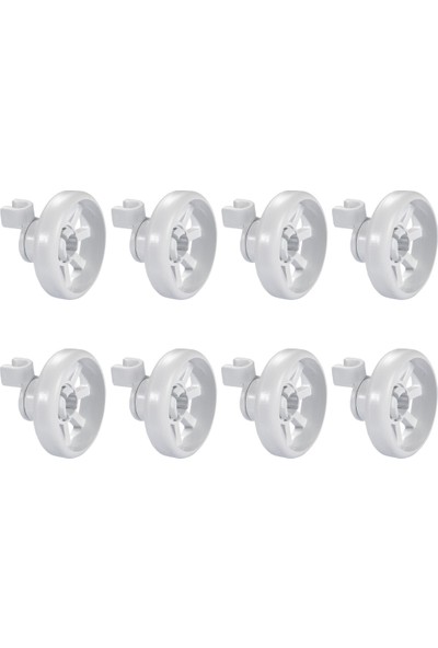 Universal Arçelik, Beko, Altus Bulaşık Makinesi Alt Sepet Tekerlek 8'li Paket (Komple Set)
