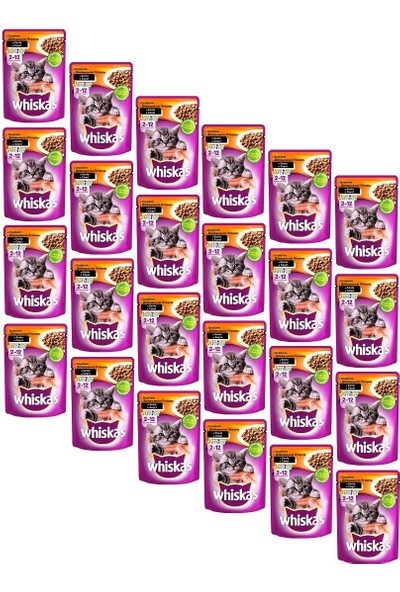 Whiskas Junior Pouch Tavuklu Yavru Kedi Yaş Maması 100 gr (24 Adet) Whiskas Junior Pouch Tavuklu Yavru Kedi Yaş Maması 100 gr (24 Adet)
