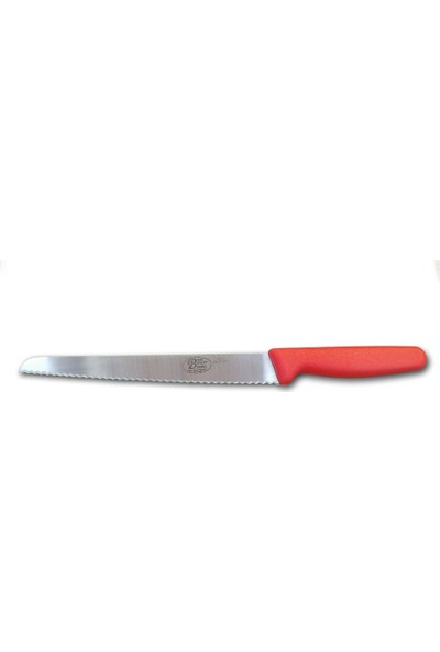 Behçet Orta Boy Kırmızı Dişli Ekmek Bıçağı Behçet Orta Boy Kırmızı Dişli Ekmek Bıçağı