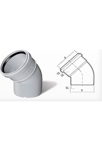 Fırat Dublex 45X50 Açık Dirsek Fırat Dublex 45X50 Açık Dirsek