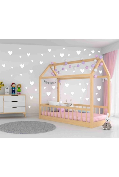 Baskı Madeni Kalp Sticker 90 Adet,çocuk Odası Sticker Baskı Madeni Kalp Sticker 90 Adet,çocuk Odası Sticker