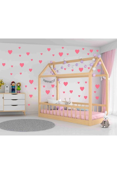 Baskı Madeni Kalp Sticker 90 Adet,çocuk Odası Sticker Baskı Madeni Kalp Sticker 90 Adet,çocuk Odası Sticker