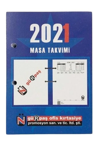 Gürpaş 2021 Masa Blok Delikli Takvim