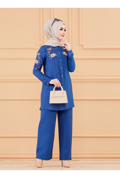 Tunik&pantolon Ikili Takım - Petrol - Tofisa