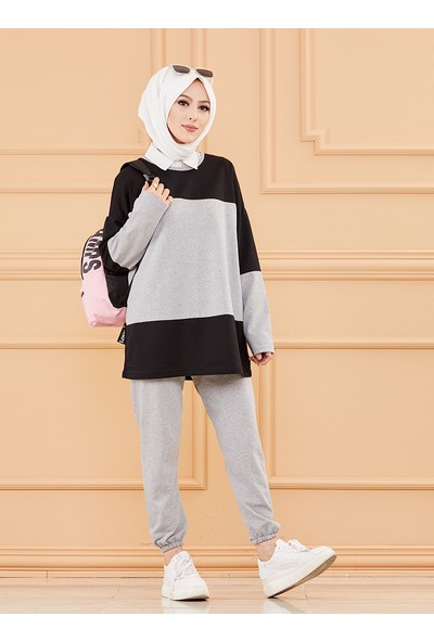 Tunik&pantolon Ikili Takım - Gri - Tofisa