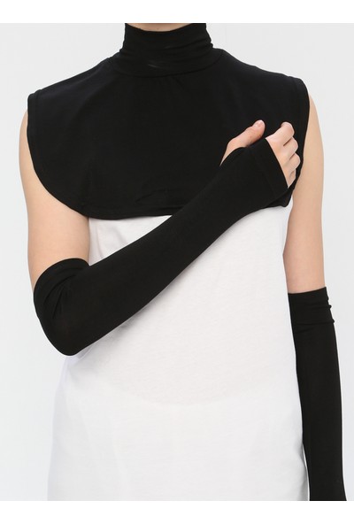 Yakalık&kolluk Ikili Set- Siyah - Ecardin Yakalık&kolluk Ikili Set- Siyah - Ecardin