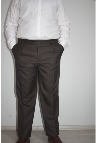 Jack Paul Erkek Kahverengi Geniş Kesim Tek Pileli Kumaş Pantolon Jack Paul Erkek Kahverengi Geniş Kesim Tek Pileli Kumaş Pantolon