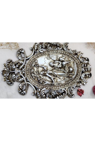 Hd Marketim Dekoratif Gümüş Renk Antik Eskitme Duvar Objesi Markiz Tablo Hd Marketim Dekoratif Gümüş Renk Antik Eskitme Duvar Objesi Markiz Tablo