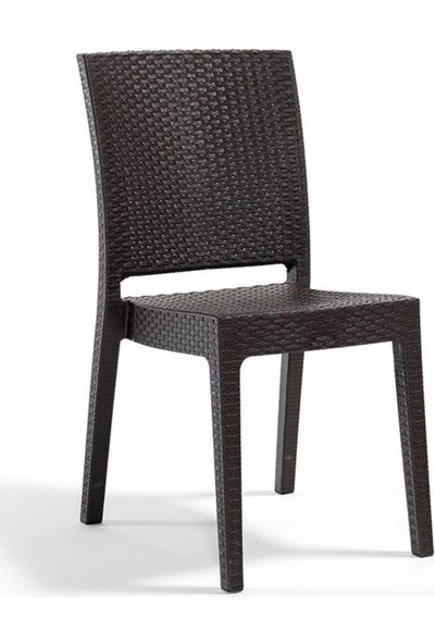 Capissi Zeugma Rattan Kolsuz Sandalye Kahve