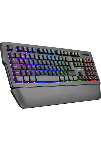 Rampage KB-R62 Classy Rgb Aydınlatmalı Makrolu Bileklik Destekli Oyuncu Klavyesi Rampage KB-R62 Classy Rgb Aydınlatmalı Makrolu Bileklik Destekli Oyuncu Klavyesi