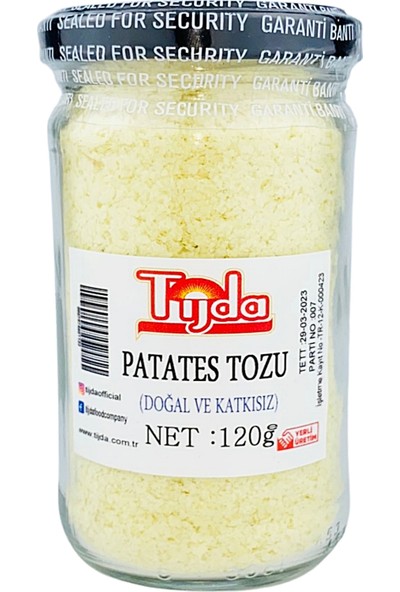 Tijda Patates Tozu Kurutulmuş Yeni Mahsül 120 gr